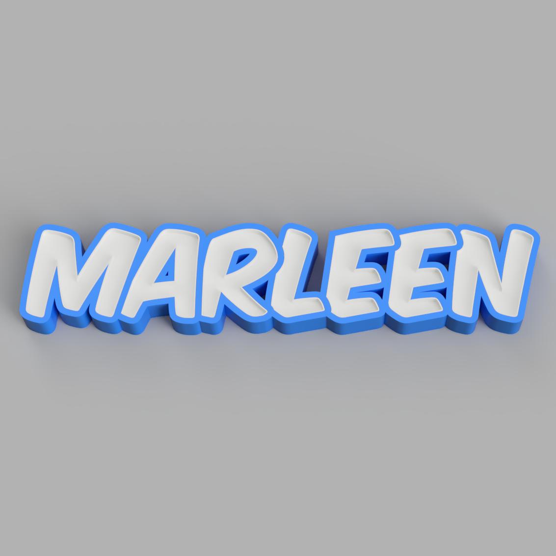 3D file NAMELED MARLEEN - LED LAMP WITH NAME 🔦・3D printer model to ...