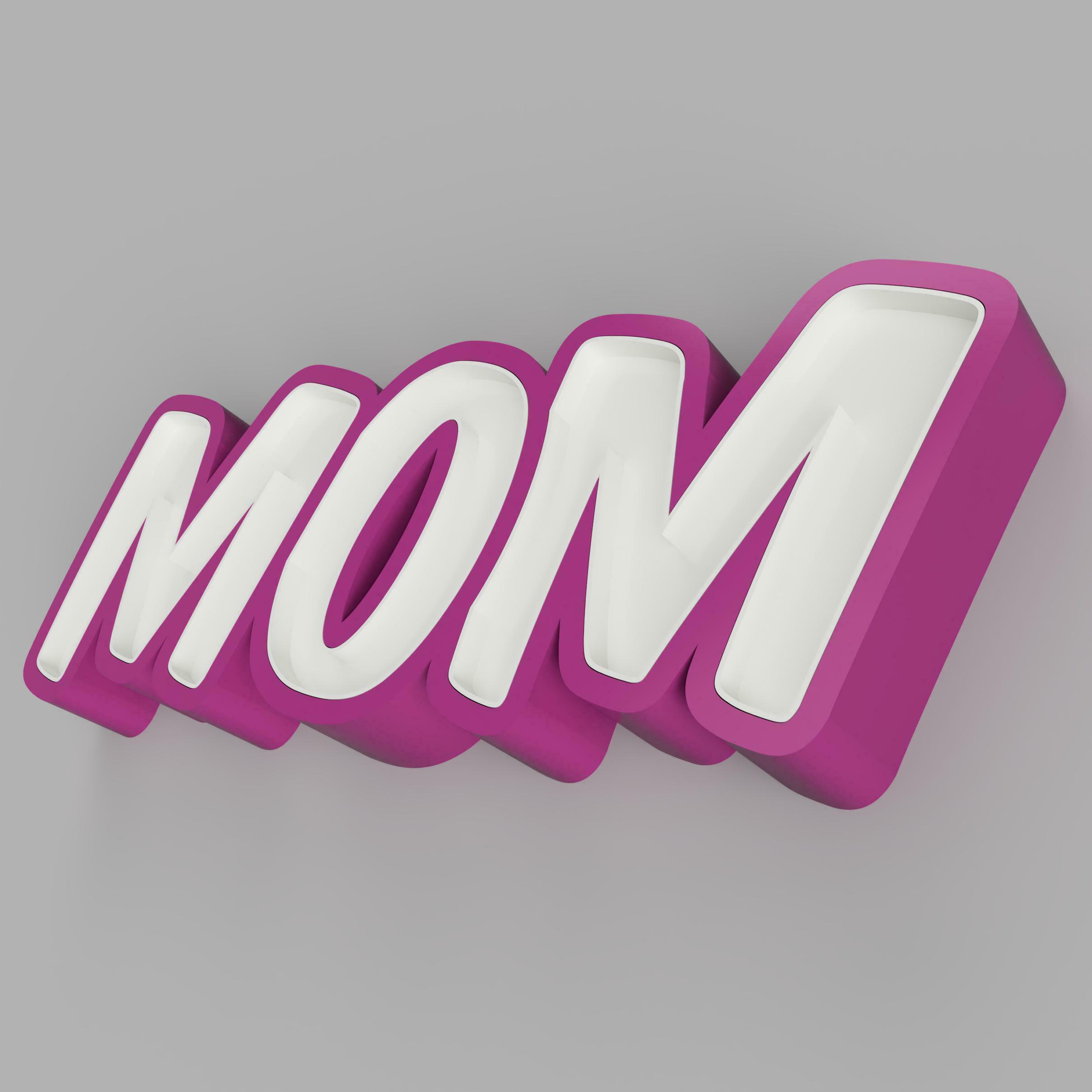 3D file MOM - LED LAMP WITH NAME (NAMELED)・3D printing idea to download ...