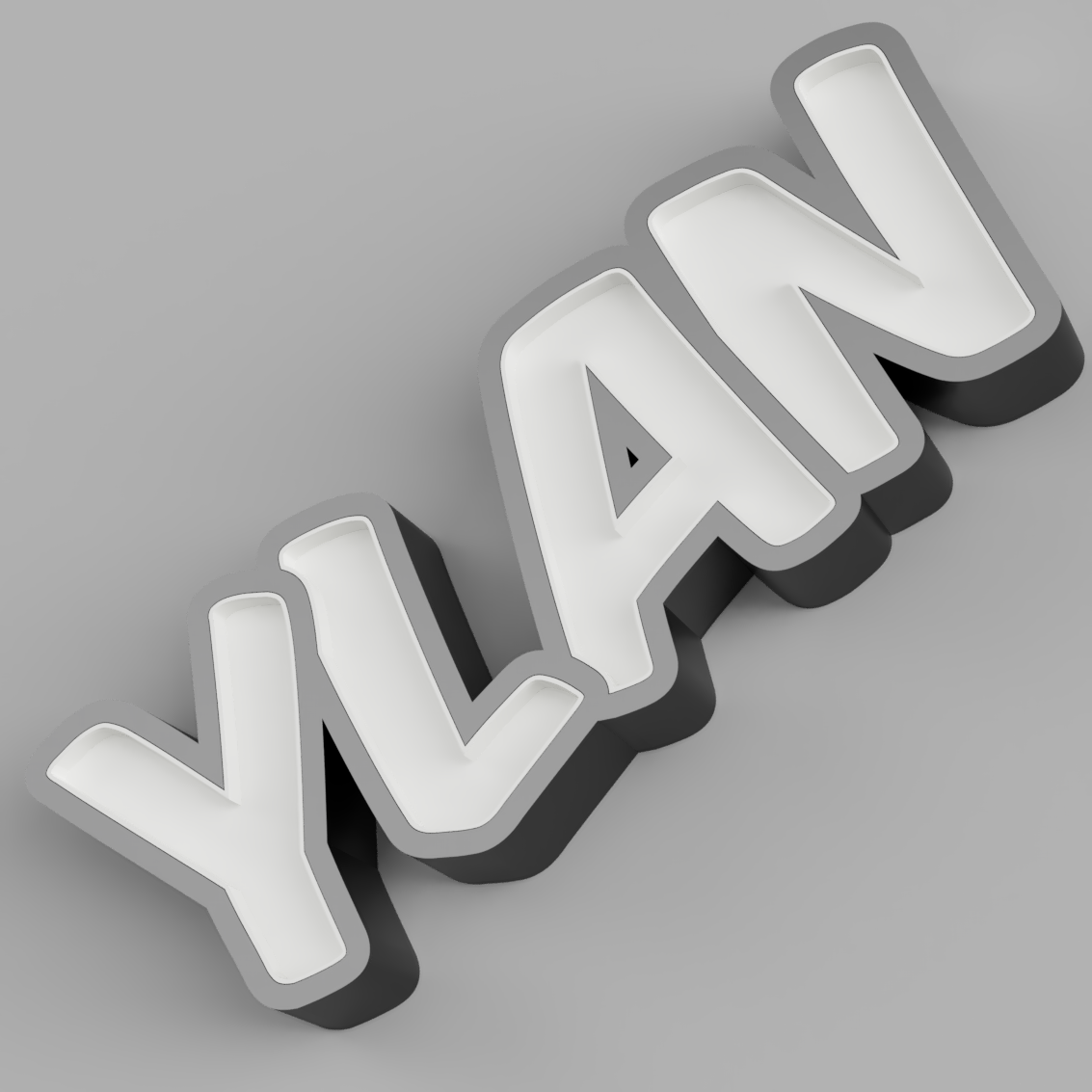 Fichier 3D NAMELED YLAN - LAMPE À LED AVEC NOM 🏠・Plan à imprimer en 3D ...