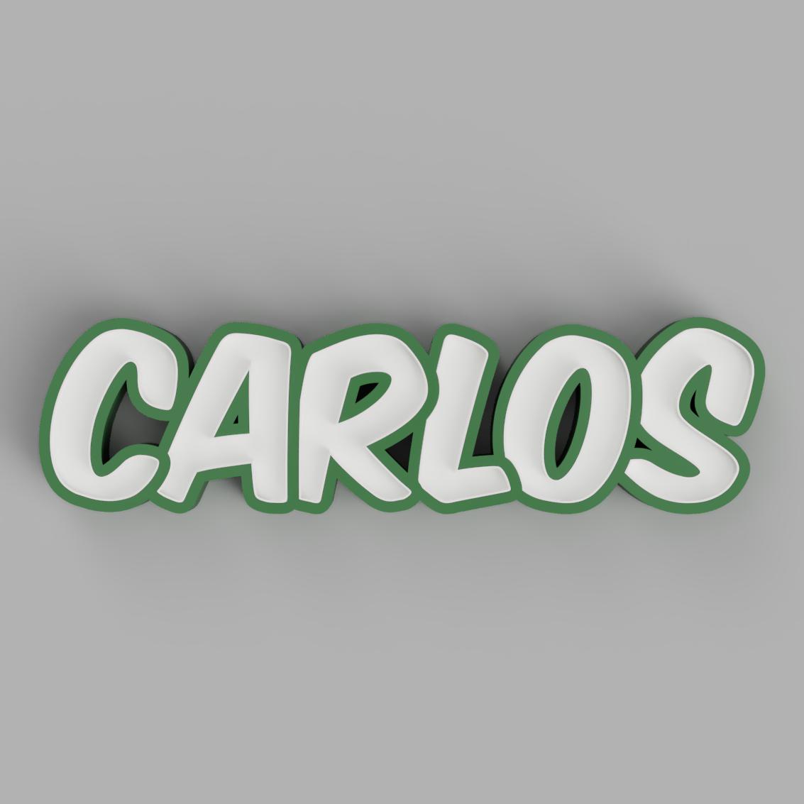 3D file NAMELED CARLOS - LED LAMP WITH NAME・3D print object to download ...