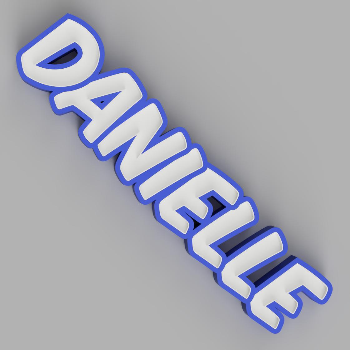 3D file NAMELED DANIELLE - LED LAMP WITH NAME・3D printing idea to ...