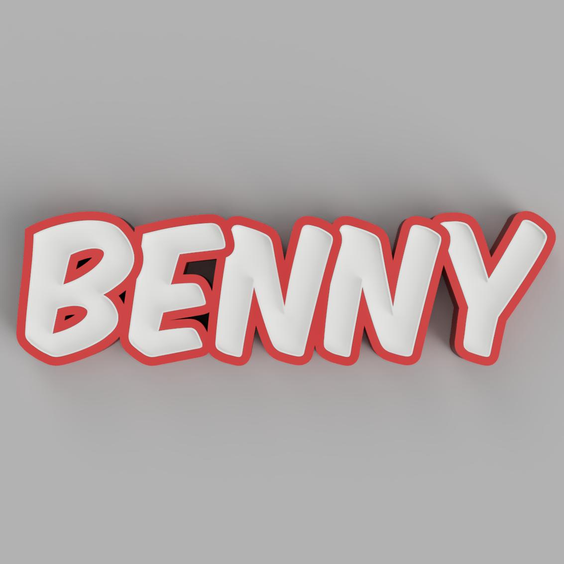 3D file NAMELED BENNY - LED LAMP WITH NAME・Model to download and 3D ...