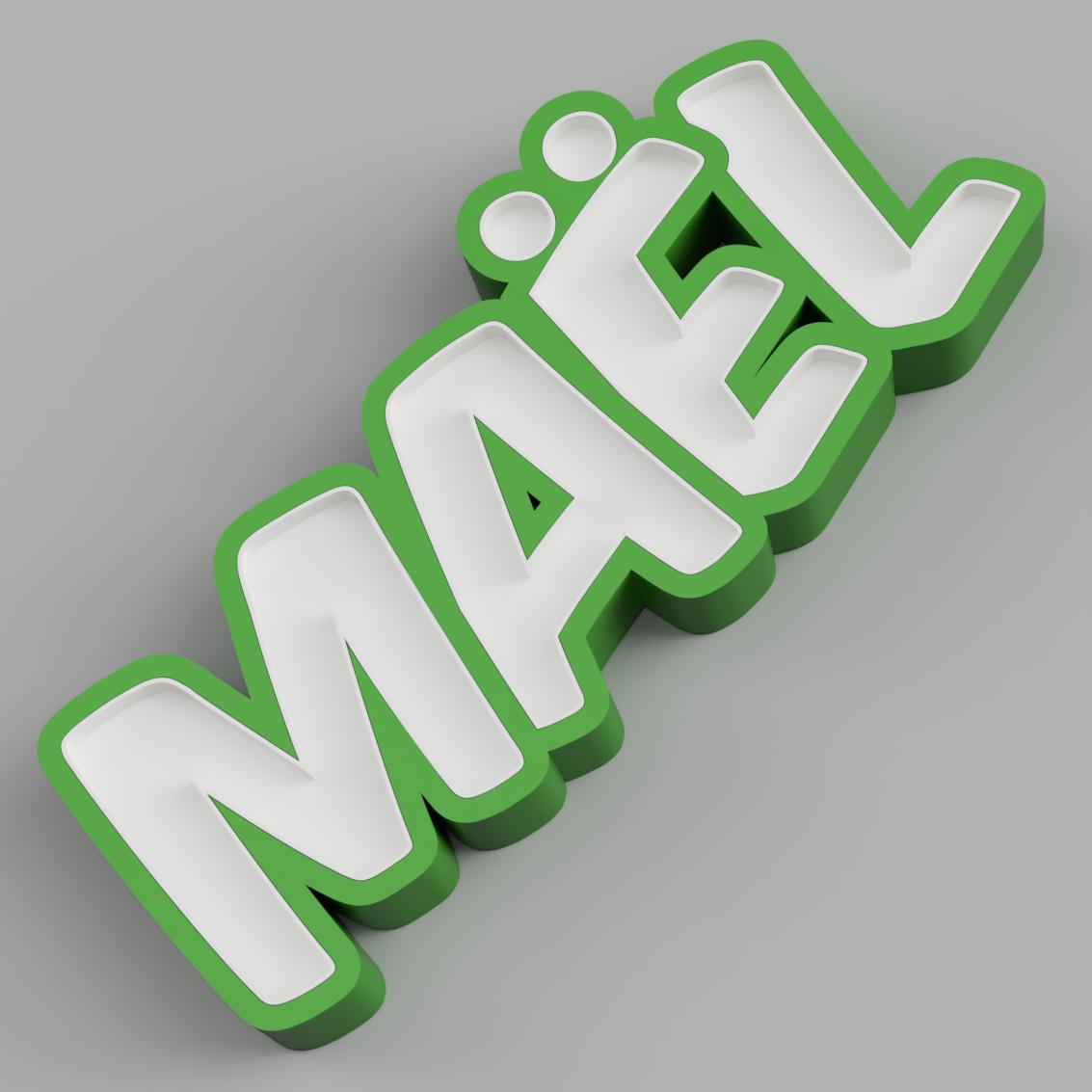 Fichier 3D NAMELED MAËL - LAMPE À LED AVEC NOM 🏠・Modèle à imprimer en ...