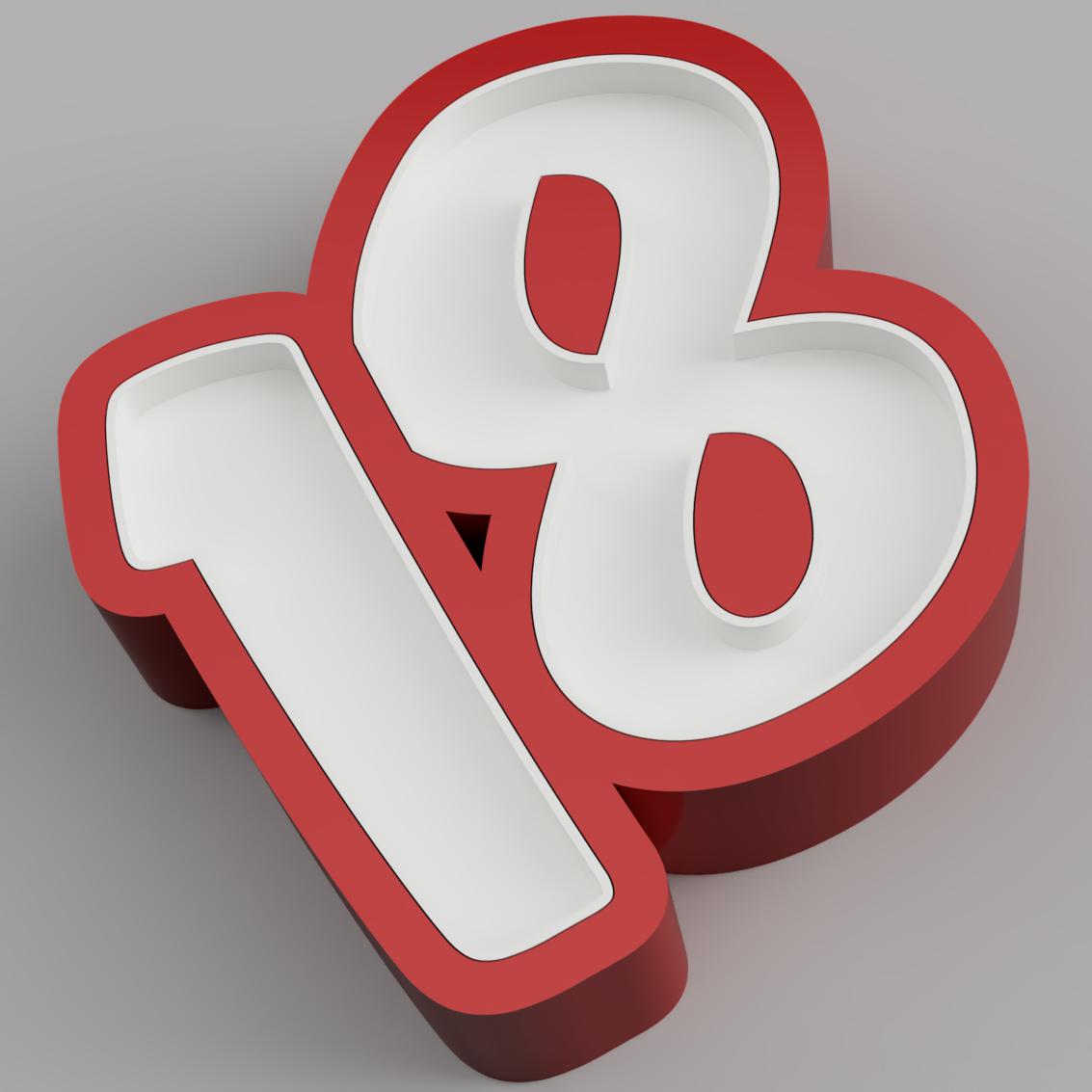 3D file NAMELED 18 - LED LAMP WITH NAME・3D print model to download・Cults