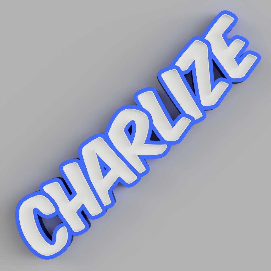 3D file NAMELED CHARLIZE - LED LAMP WITH NAME・3D printing idea to ...