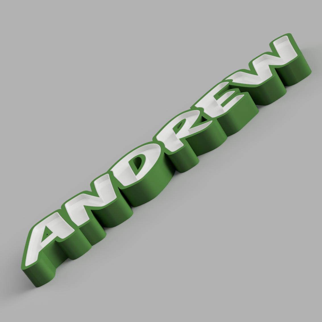 Archivo 3D NAMELED ANDREW - LÁMPARA LED CON NOMBRE 🏠・Objeto para ...