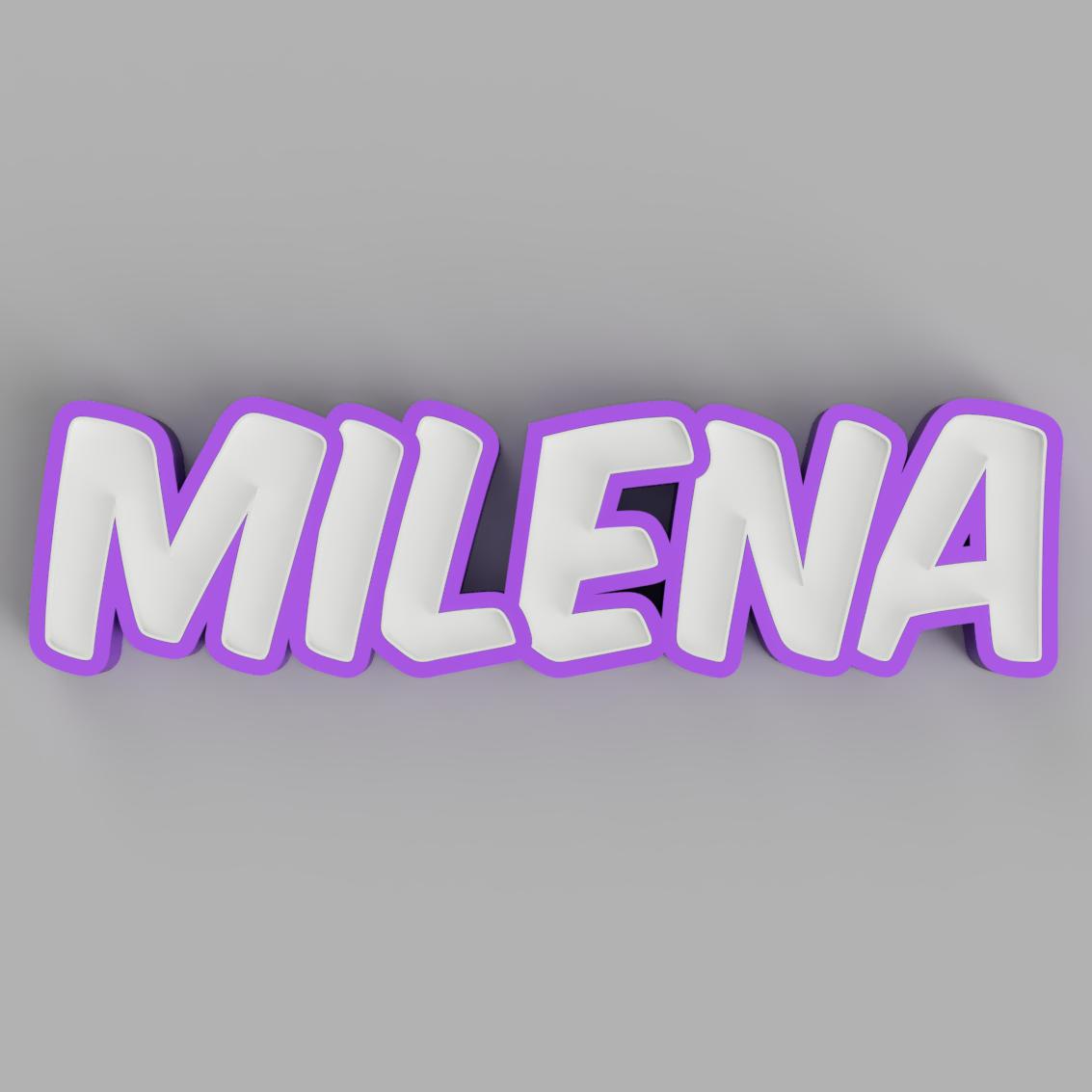 3D file NAMELED MILENA - LED LAMP WITH NAME・3D printing model to ...