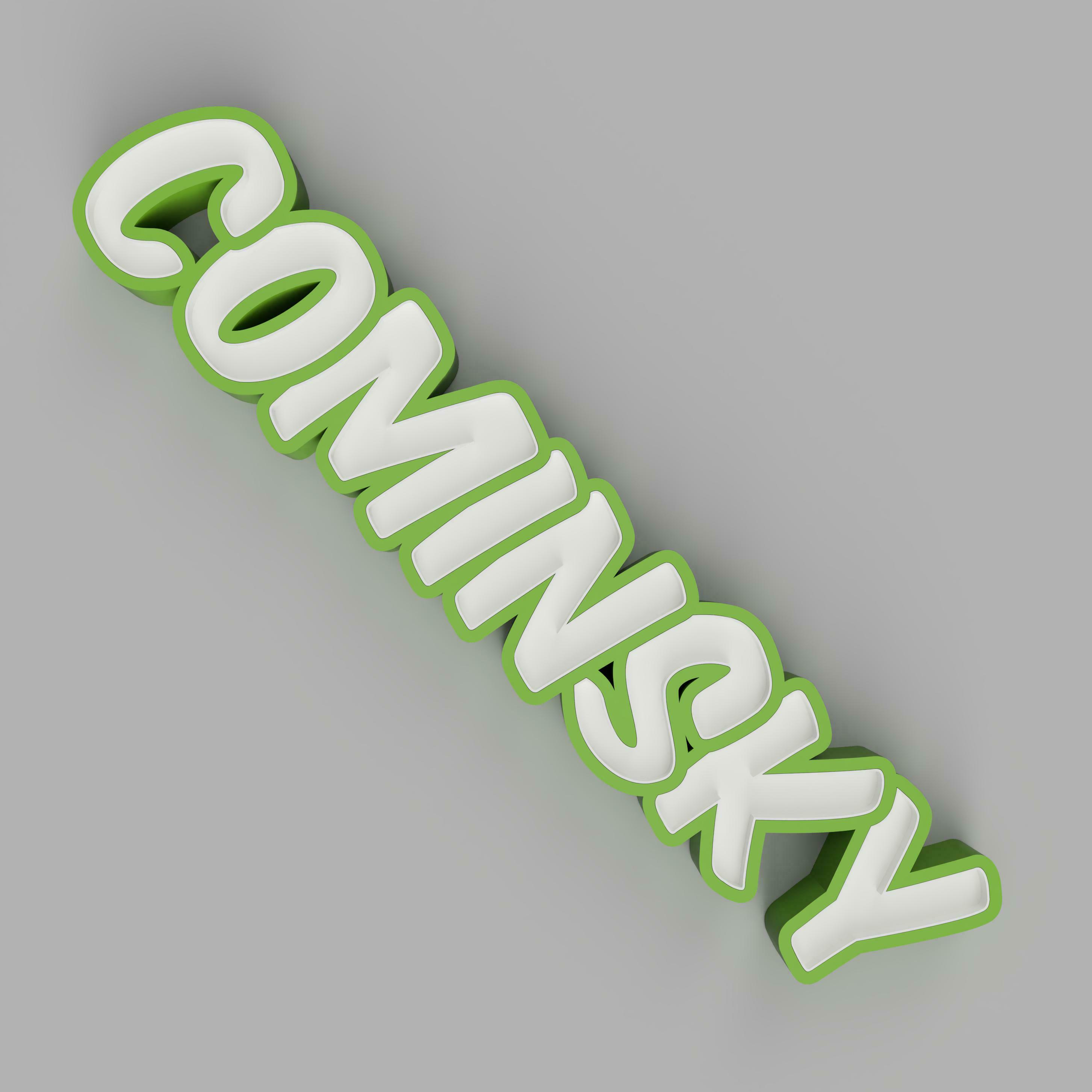 3D file NAMELED COMINSKY - LED LAMP WITH NAME・3D print design to ...