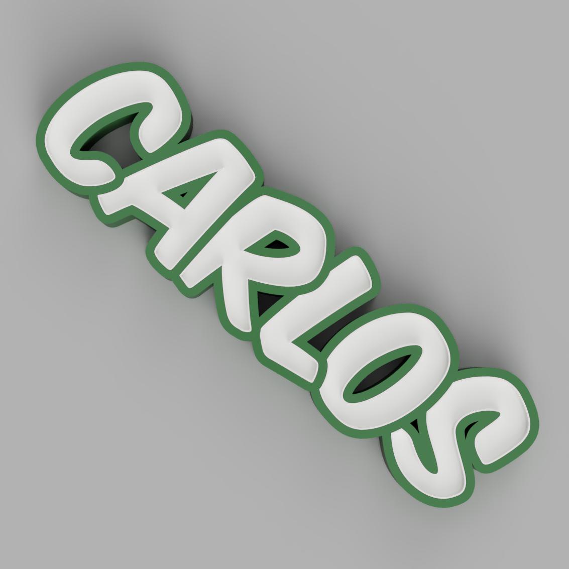 3D file NAMELED CARLOS - LED LAMP WITH NAME・3D print object to download ...