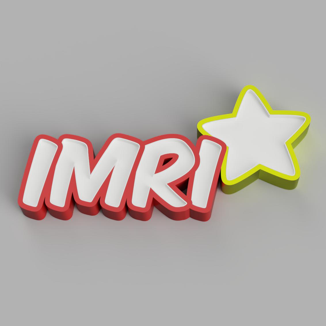 3D file NAMELED IMRI (WITH STAR) - LED LAMP WITH NAME・Model to download ...