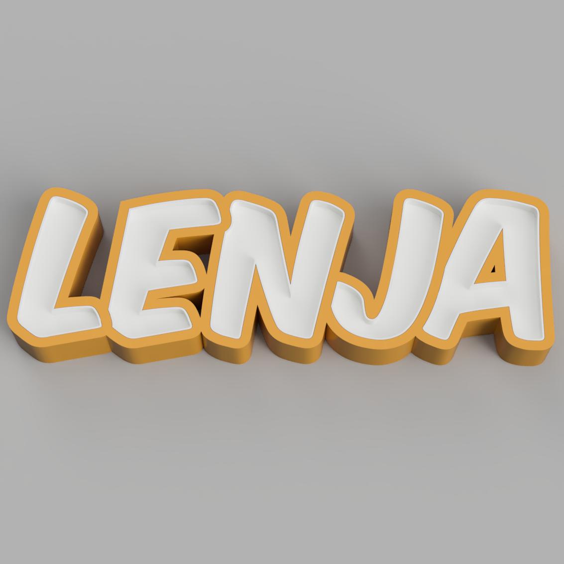 3D file NAMELED LENJA - LED LAMP WITH NAME・3D printer design to ...