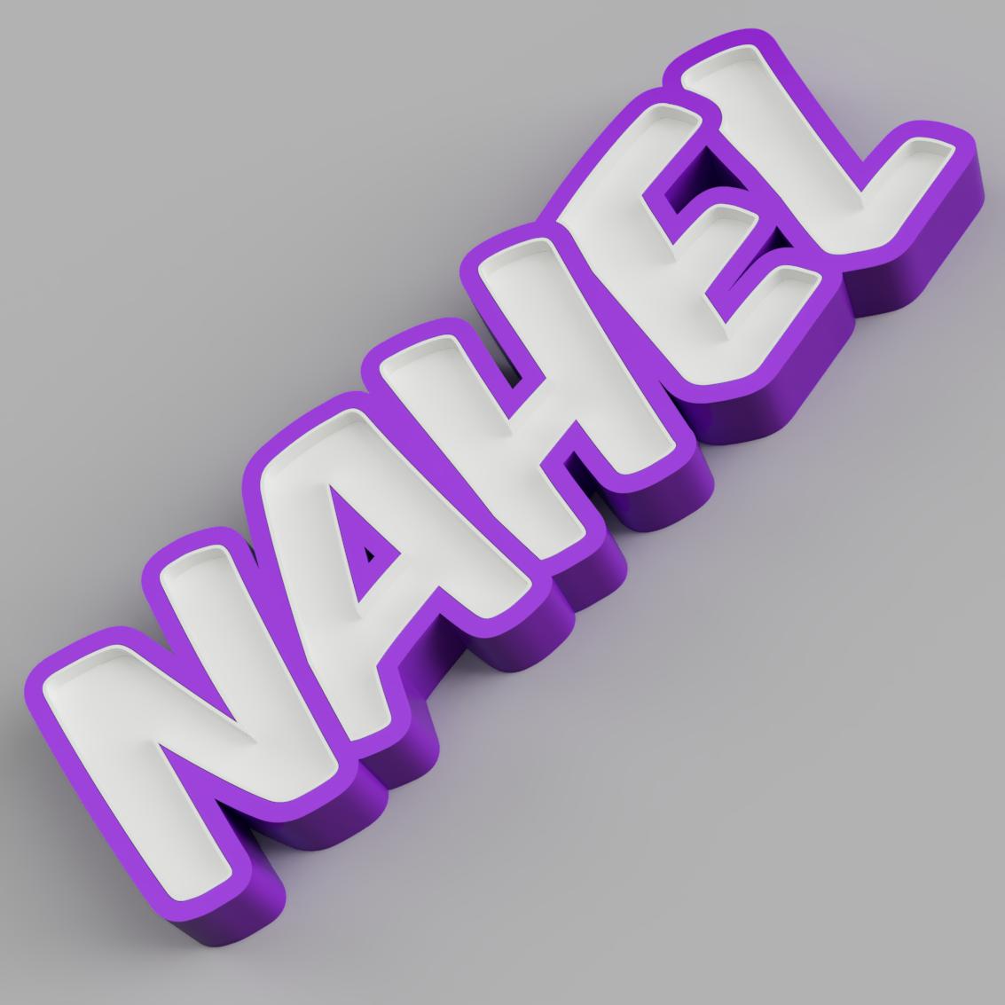 3D file NAMELED NAHEL - LED LAMP WITH NAME 🔦・Model to download and 3D ...