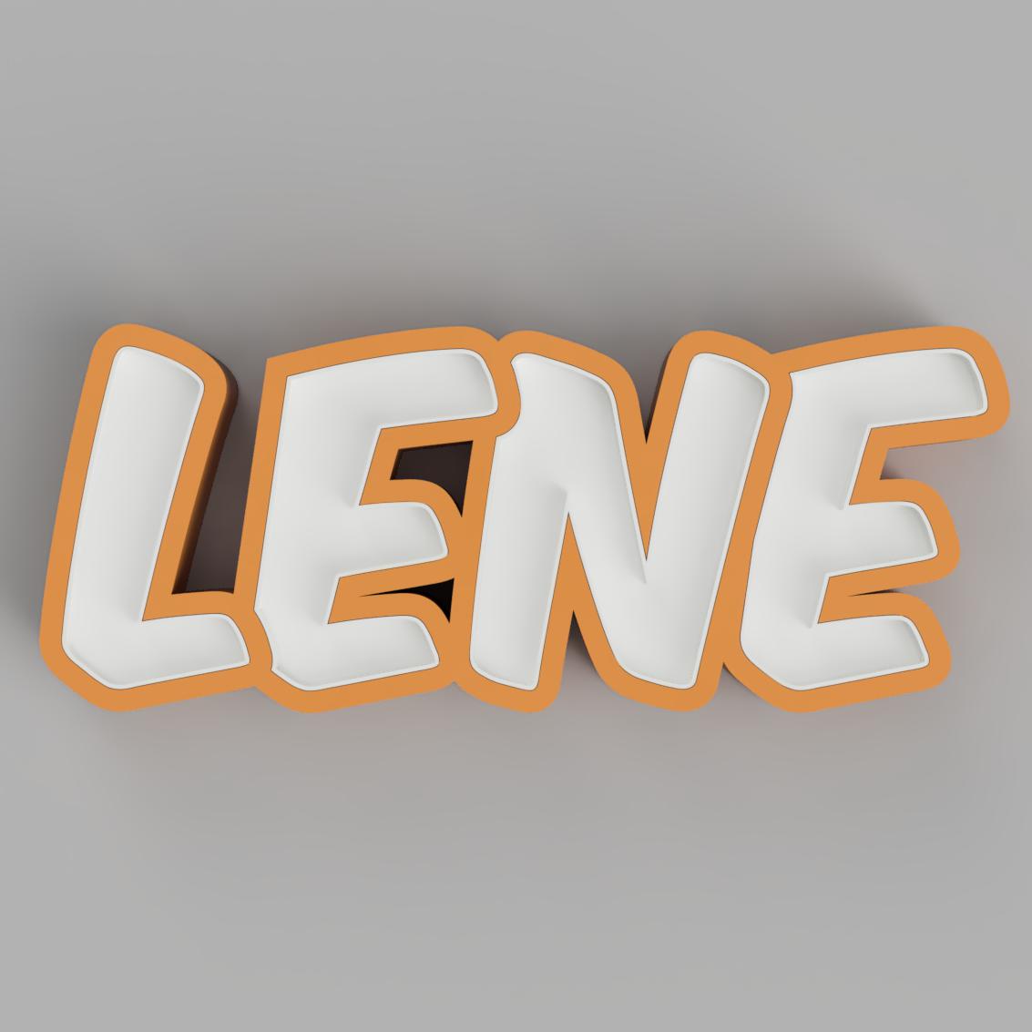3D file NAMELED LENE - LED LAMP WITH NAME・3D print object to download・Cults