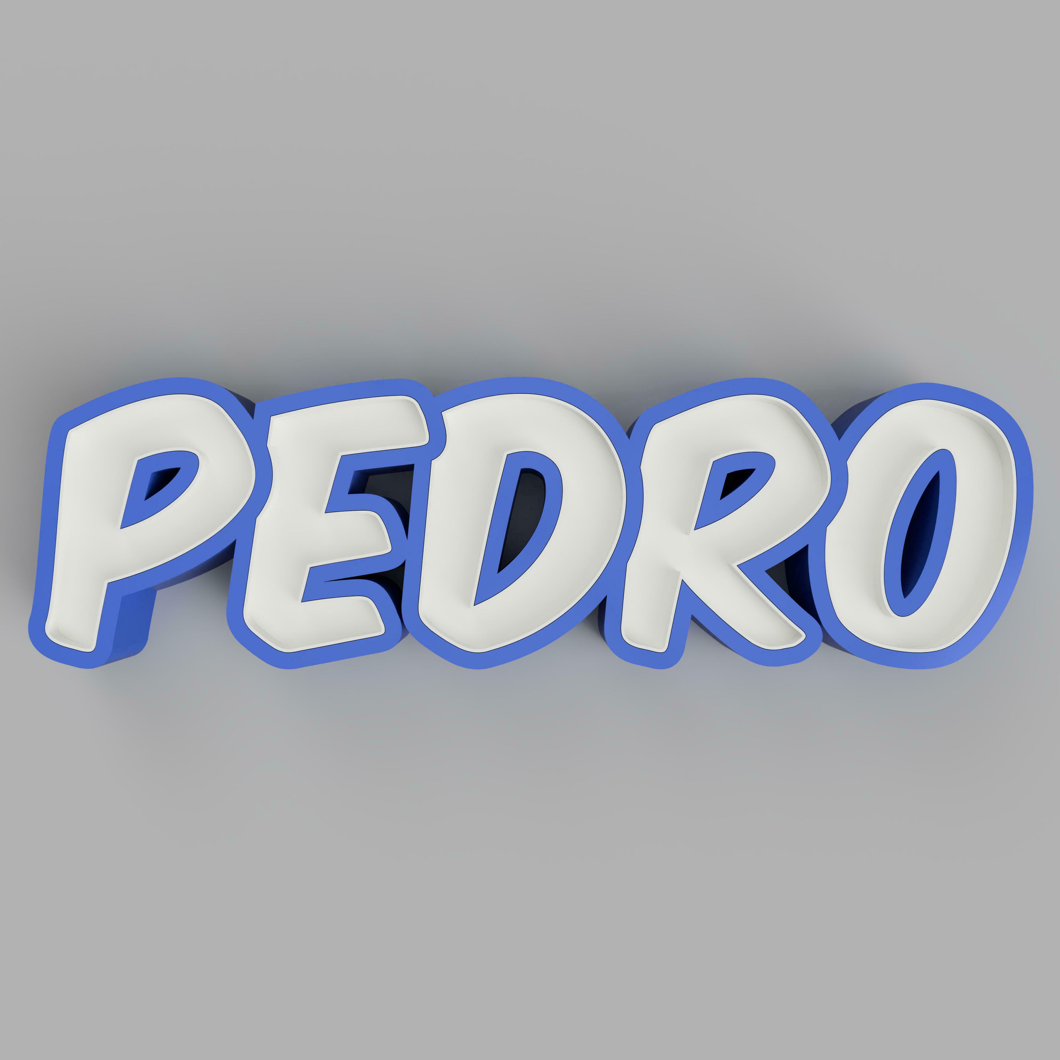 Archivo 3D NAMELED PEDRO - LÁMPARA LED CON NOMBRE・Modelo para descargar ...
