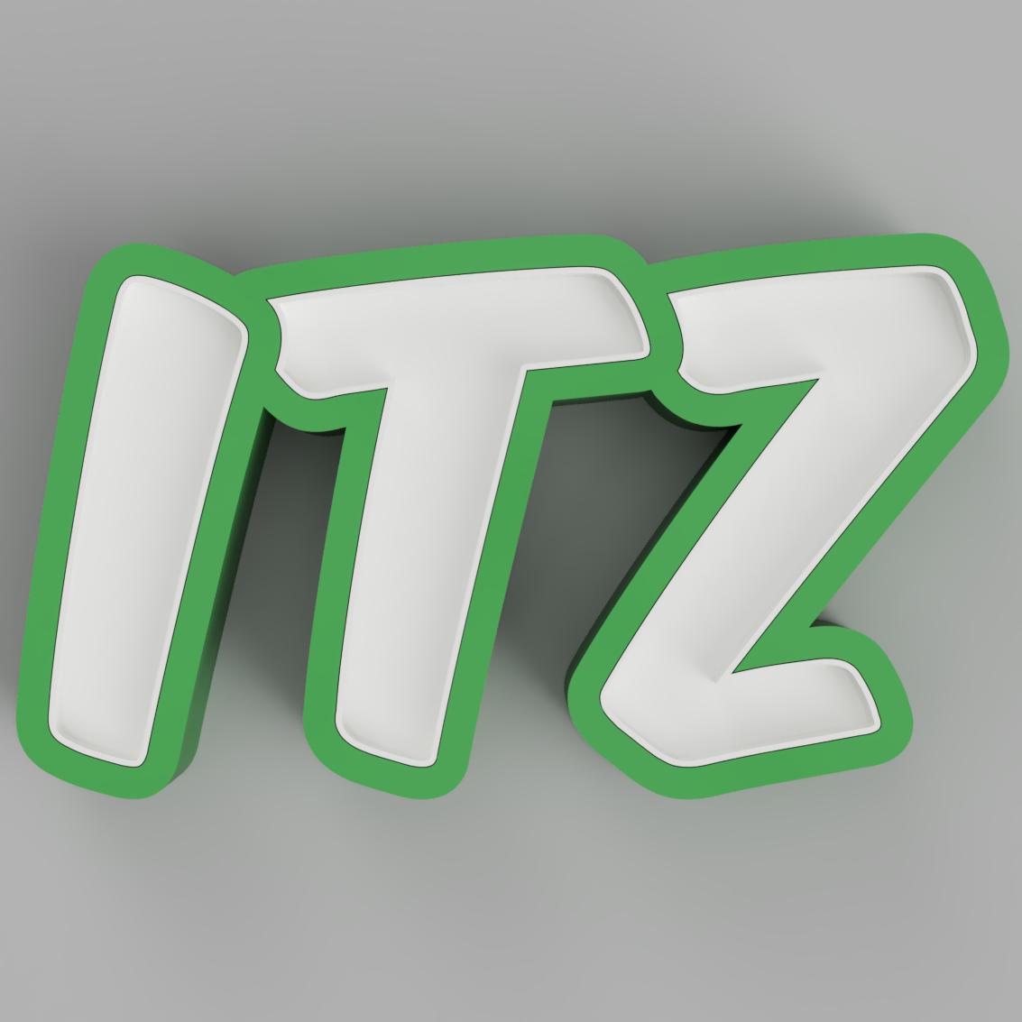 3D file NAMELED ITZ - LED LAMP WITH NAME・3D print design to download・Cults