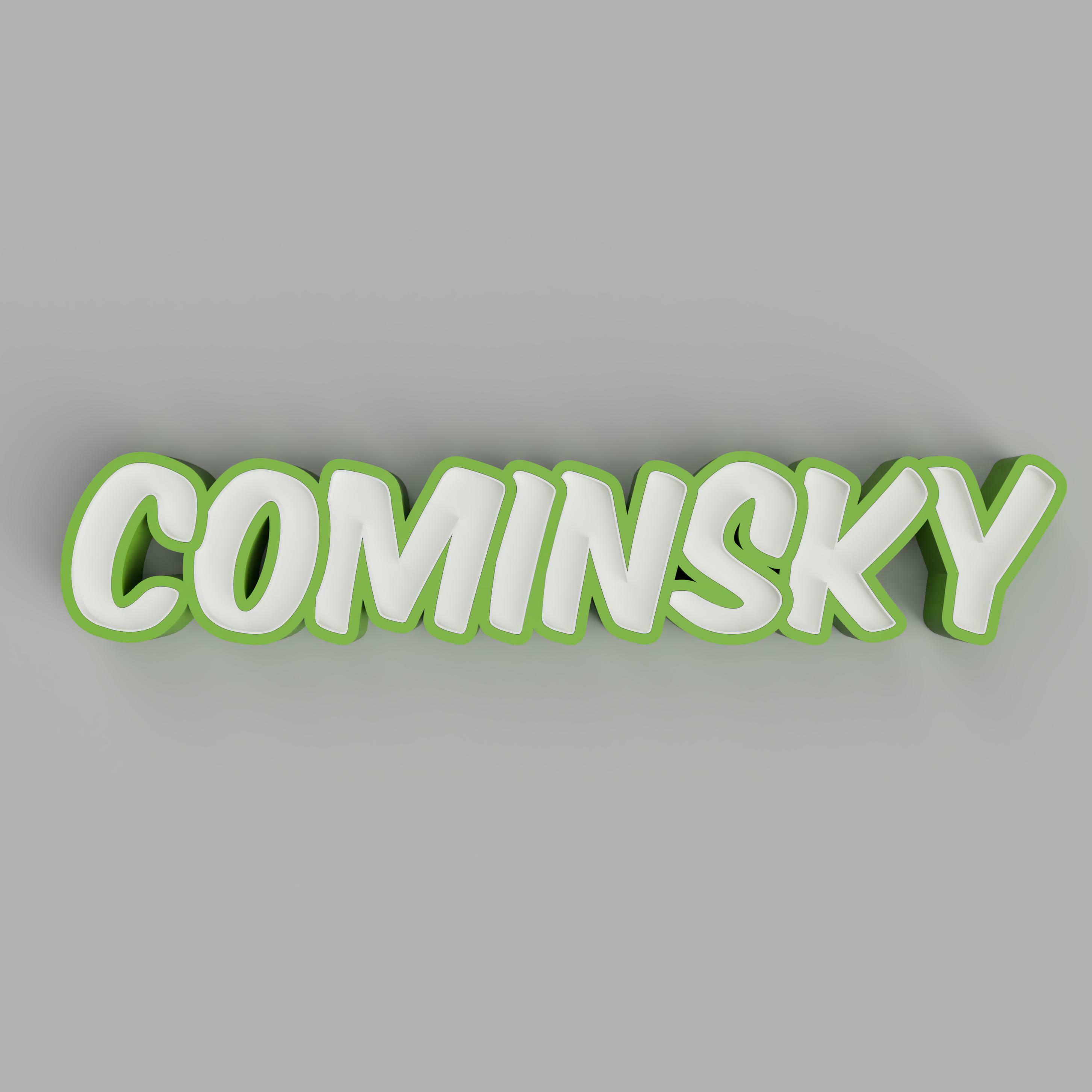 3D file NAMELED COMINSKY - LED LAMP WITH NAME・3D print design to ...