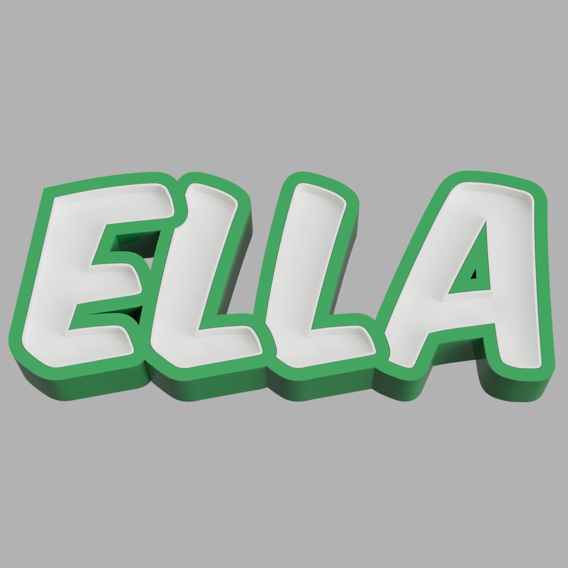 3D file NAMELED ELLA - LED LAMP WITH NAME・Design to download and 3D ...