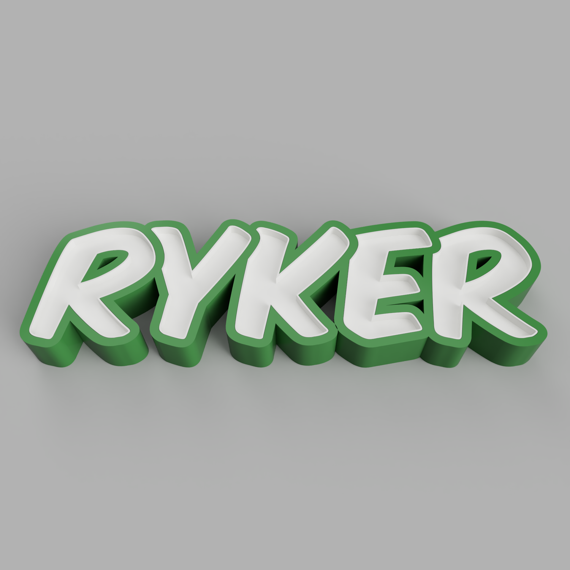 3D file RYKER - LED LAMP WITH NAME (NAMELED)・3D printing model to ...