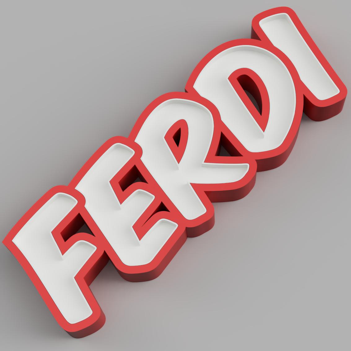 3D file NAMELED FERDI - LED LAMP WITH NAME・3D printer design to ...