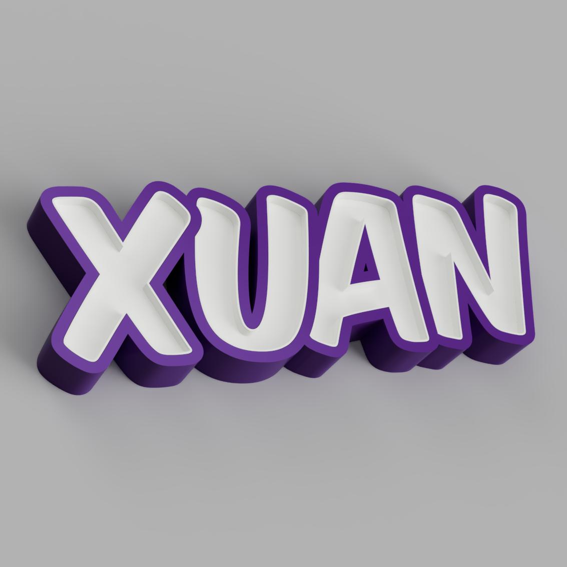 3D file NAMELED XUAN - LED LAMP WITH NAME・3D printer model to download ...