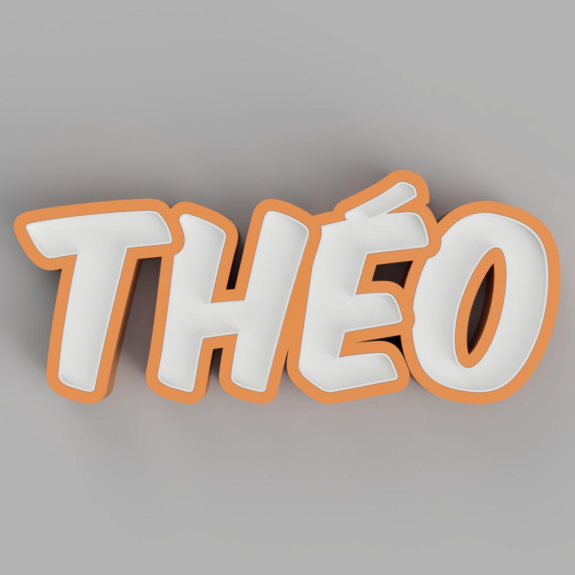 3D file NAMELED THÉO - LED LAMP WITH NAME 🔦・3D print design to download ...