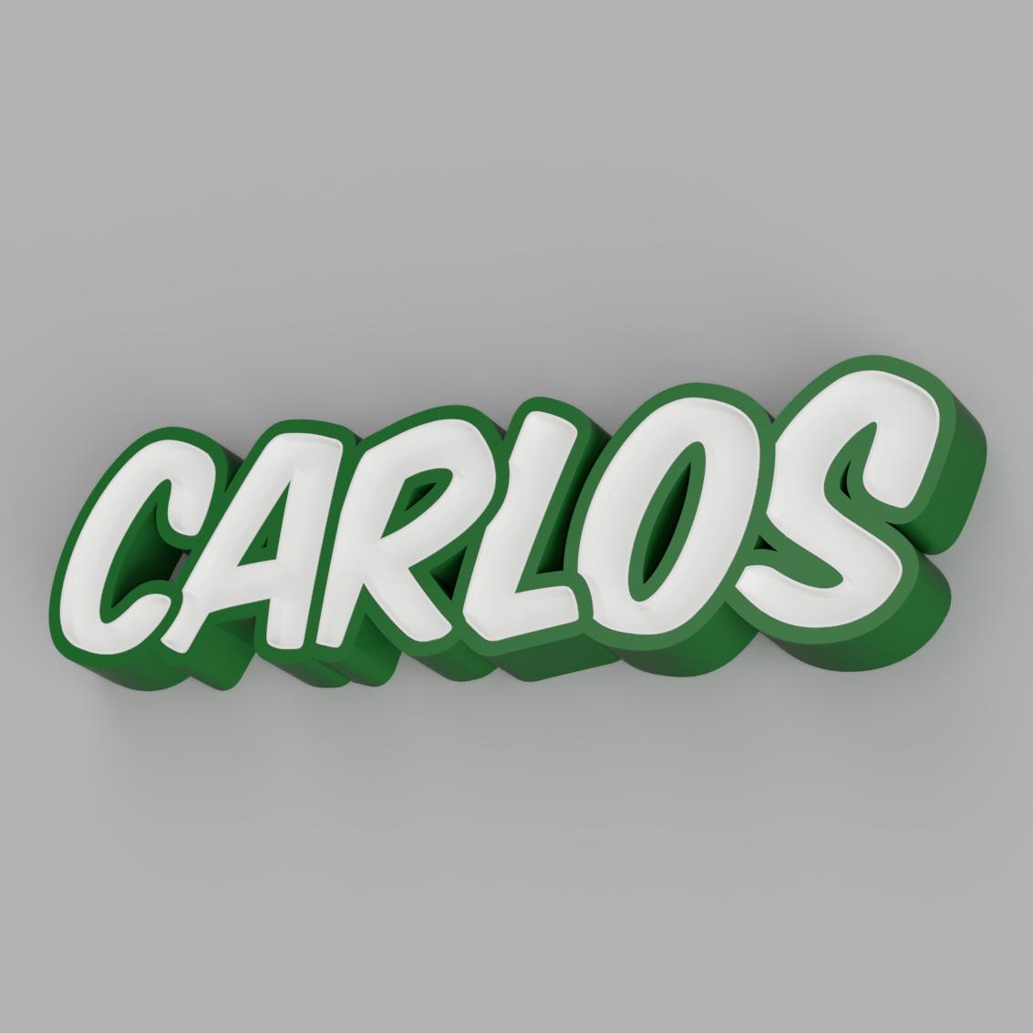 3D file NAMELED CARLOS - LED LAMP WITH NAME・3D print object to download ...