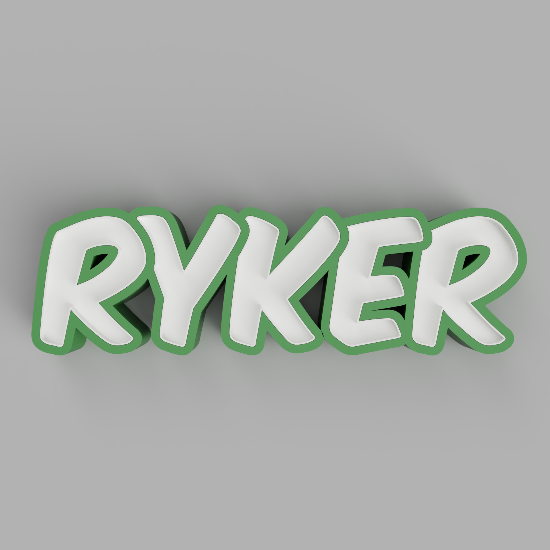 3D file RYKER - LED LAMP WITH NAME (NAMELED)・3D printing model to ...