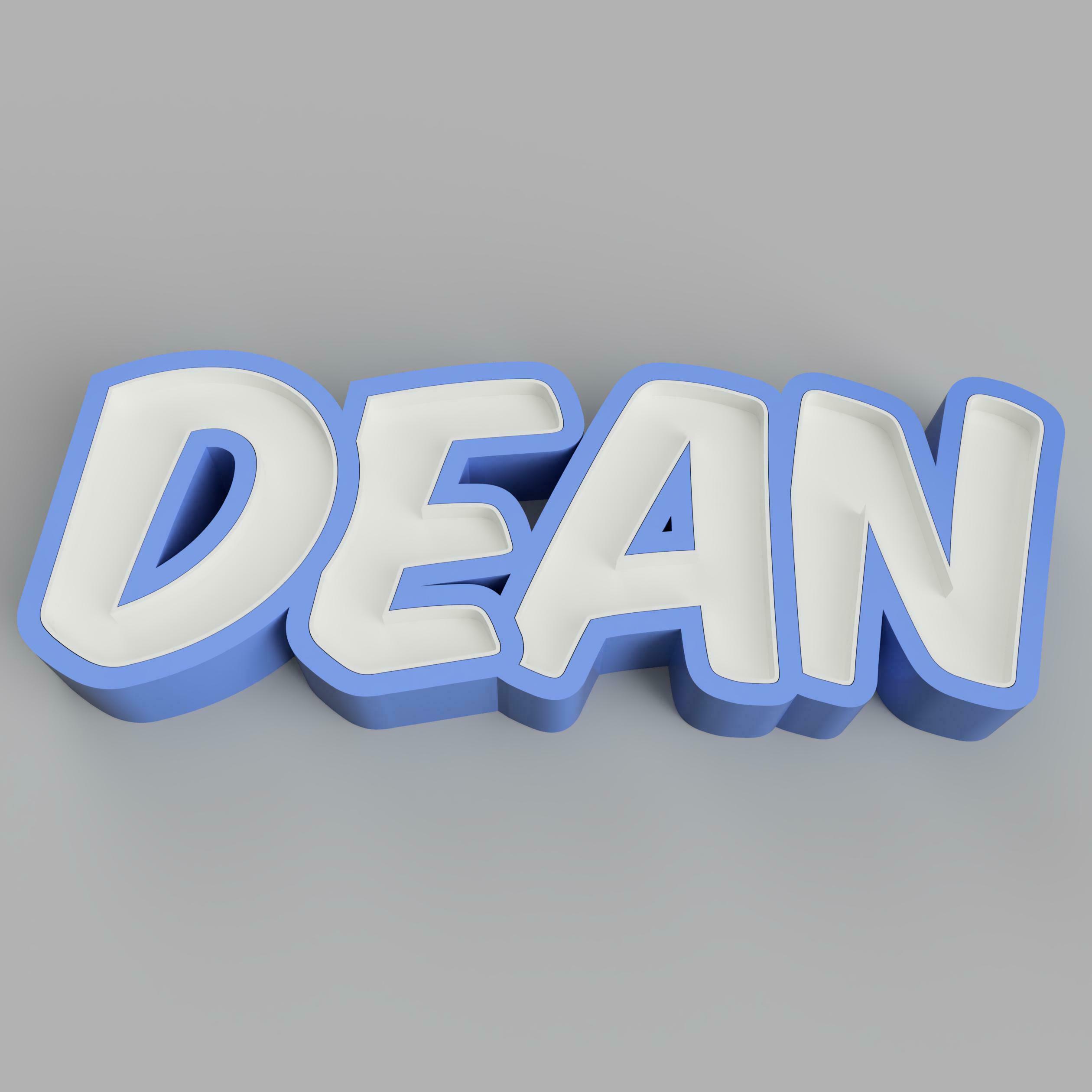 3D file NAMELED DEAN - LED LAMP WITH NAME・Model to download and 3D ...