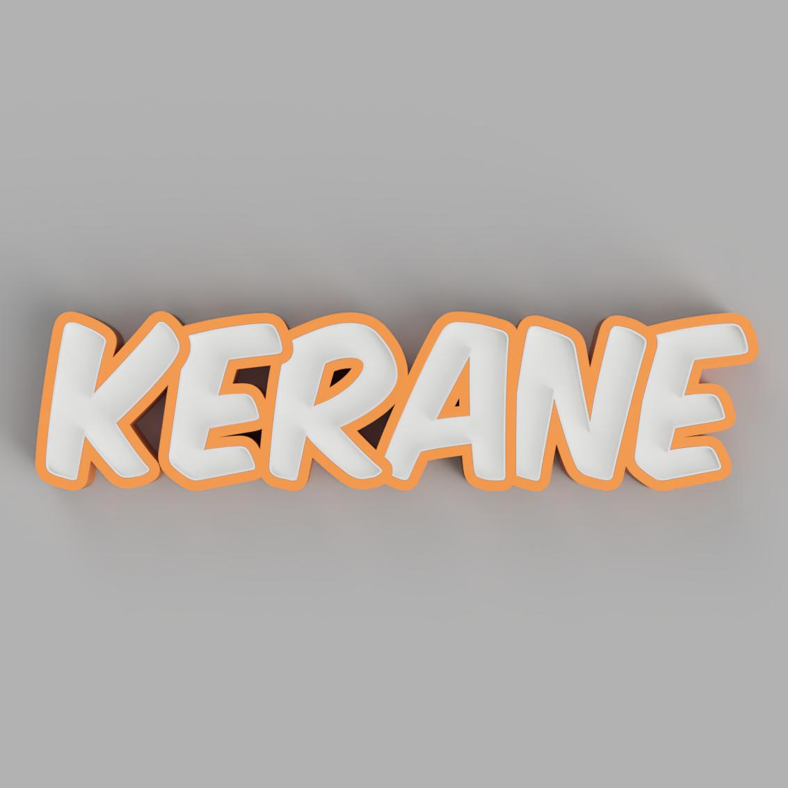 Archivo 3D NAMELED KERANE - LÁMPARA LED CON NOMBRE 🏠・Modelo para ...