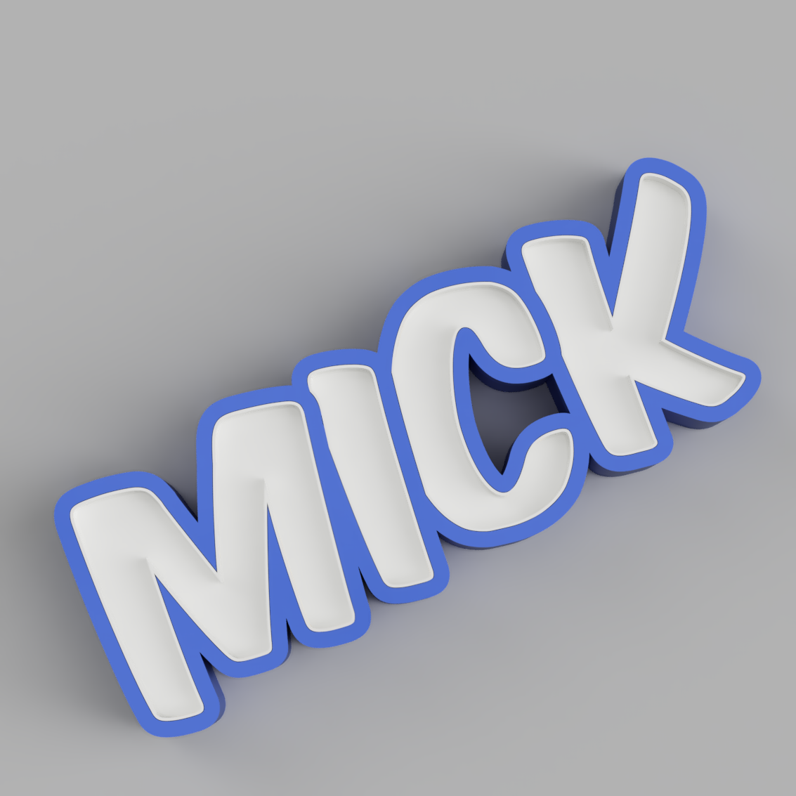 3D file NAMELED MICK - LED LAMP WITH NAME 🔦・3D print object to download ...