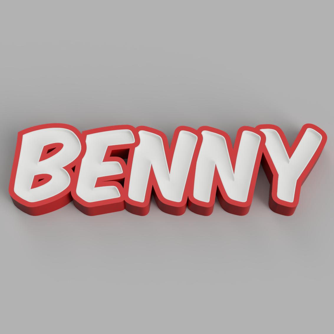 3D file NAMELED BENNY - LED LAMP WITH NAME・Model to download and 3D ...