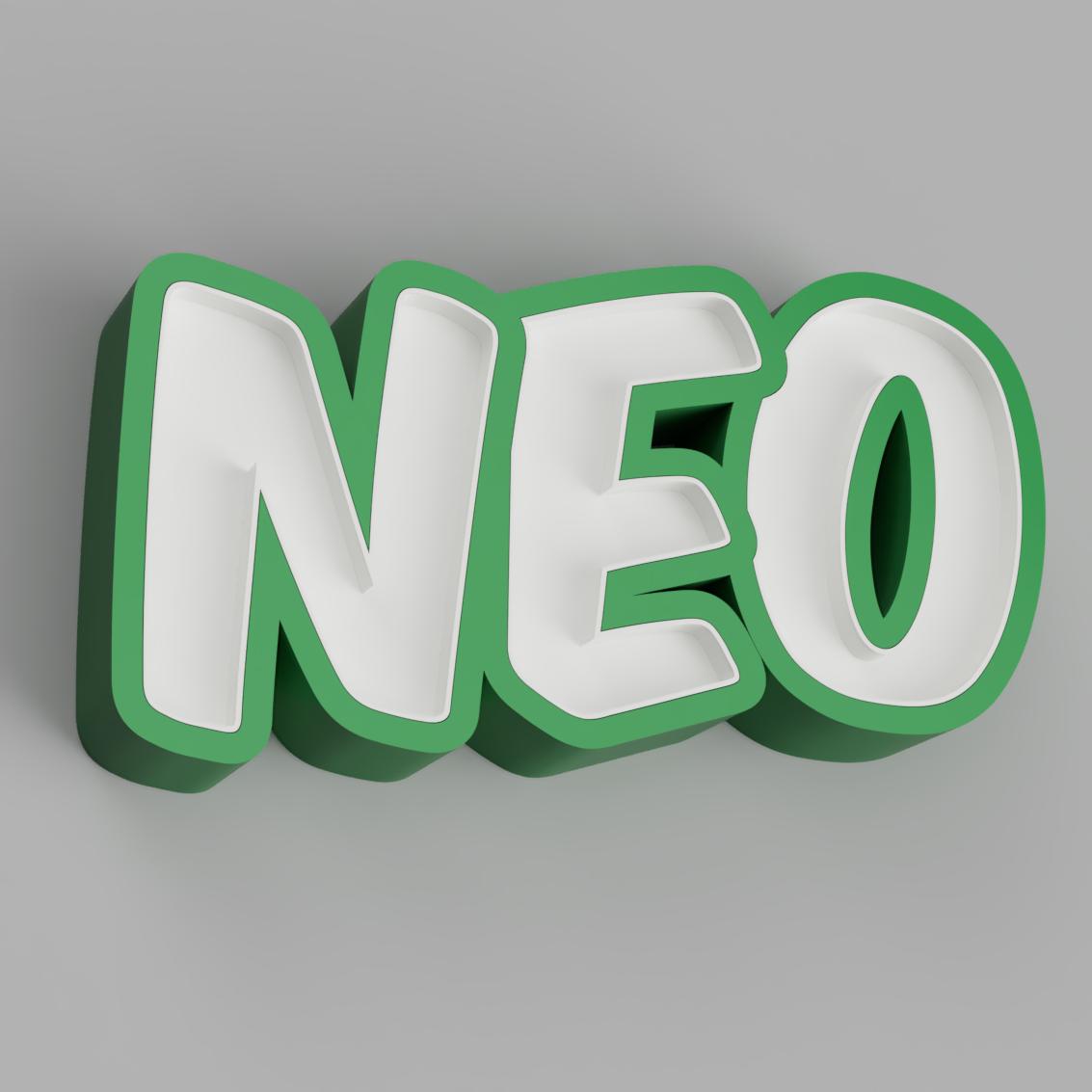 Файл 3D NAMELED NEO - LED LAMP WITH NAME・Дизайн для загрузки и 3D ...