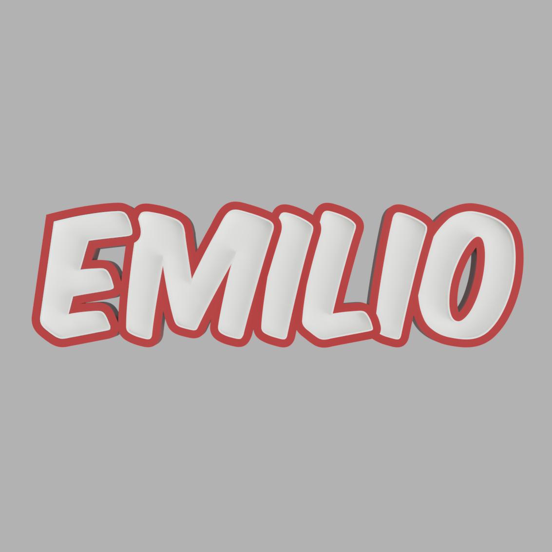 3D file NAMELED EMILIO - LED LAMP WITH NAME・3D print design to download ...