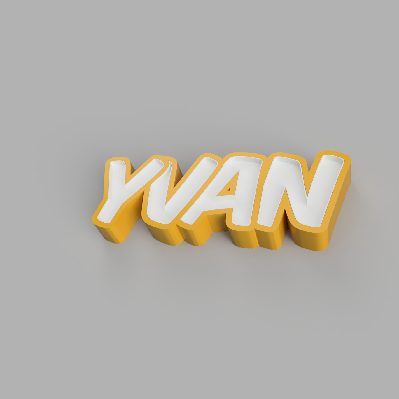 3D file YVAN - LED LAMP WITH NAME (NAMELED) 🔦・3D printable model to ...
