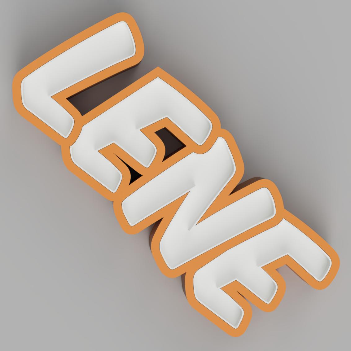 3D file NAMELED LENE - LED LAMP WITH NAME・3D print object to download・Cults