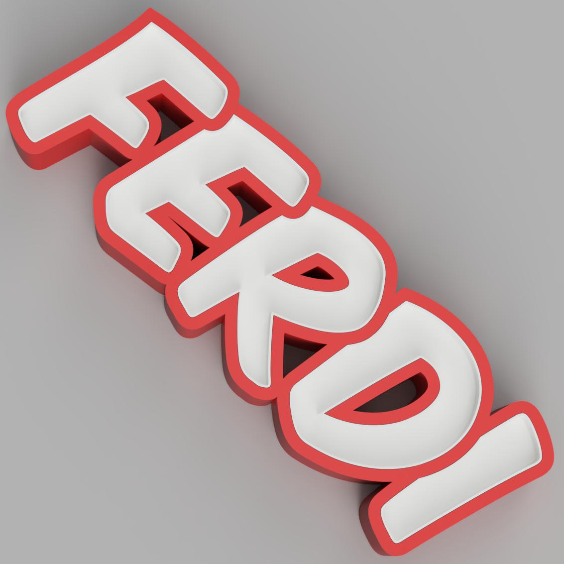 3D file NAMELED FERDI - LED LAMP WITH NAME・3D printer design to ...