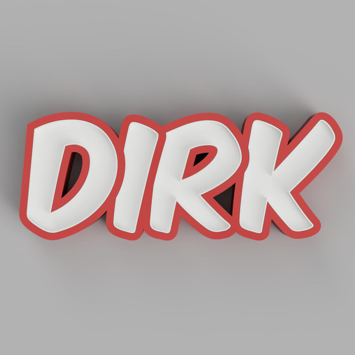 3D file NAMELED DIRK - LED LAMP WITH NAME 🔦・3D printing model to ...