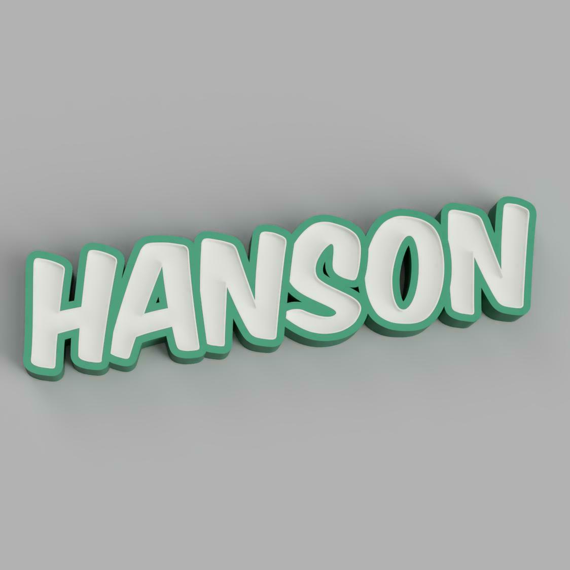Файл 3D NAMELED HANSON - LED LAMP WITH NAME・3D-печатная модель для ... Файл 3D NAMELED HANSON - LED LAMP WITH NAME・3D-печатная модель для ...