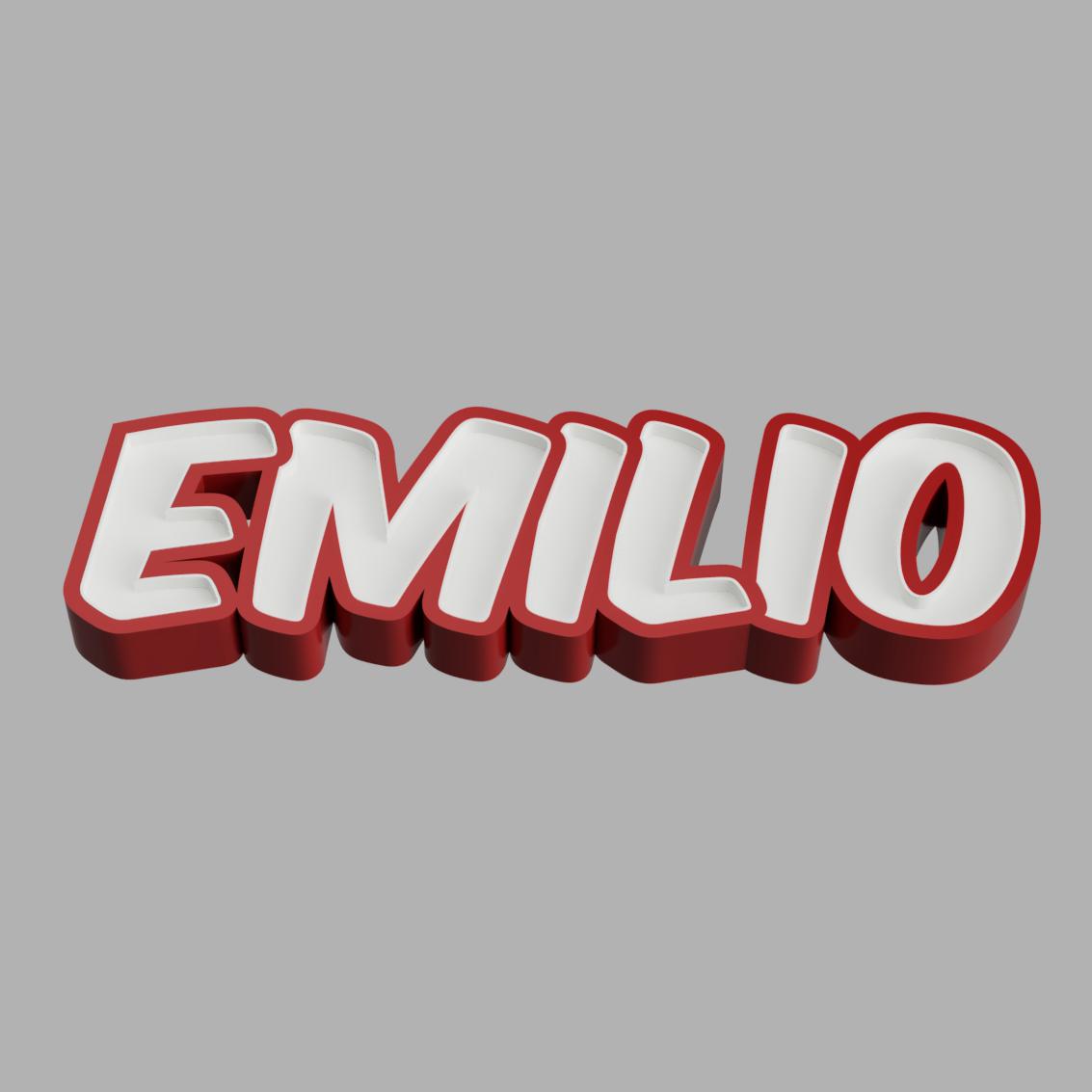 3D file NAMELED EMILIO - LED LAMP WITH NAME・3D print design to download ...