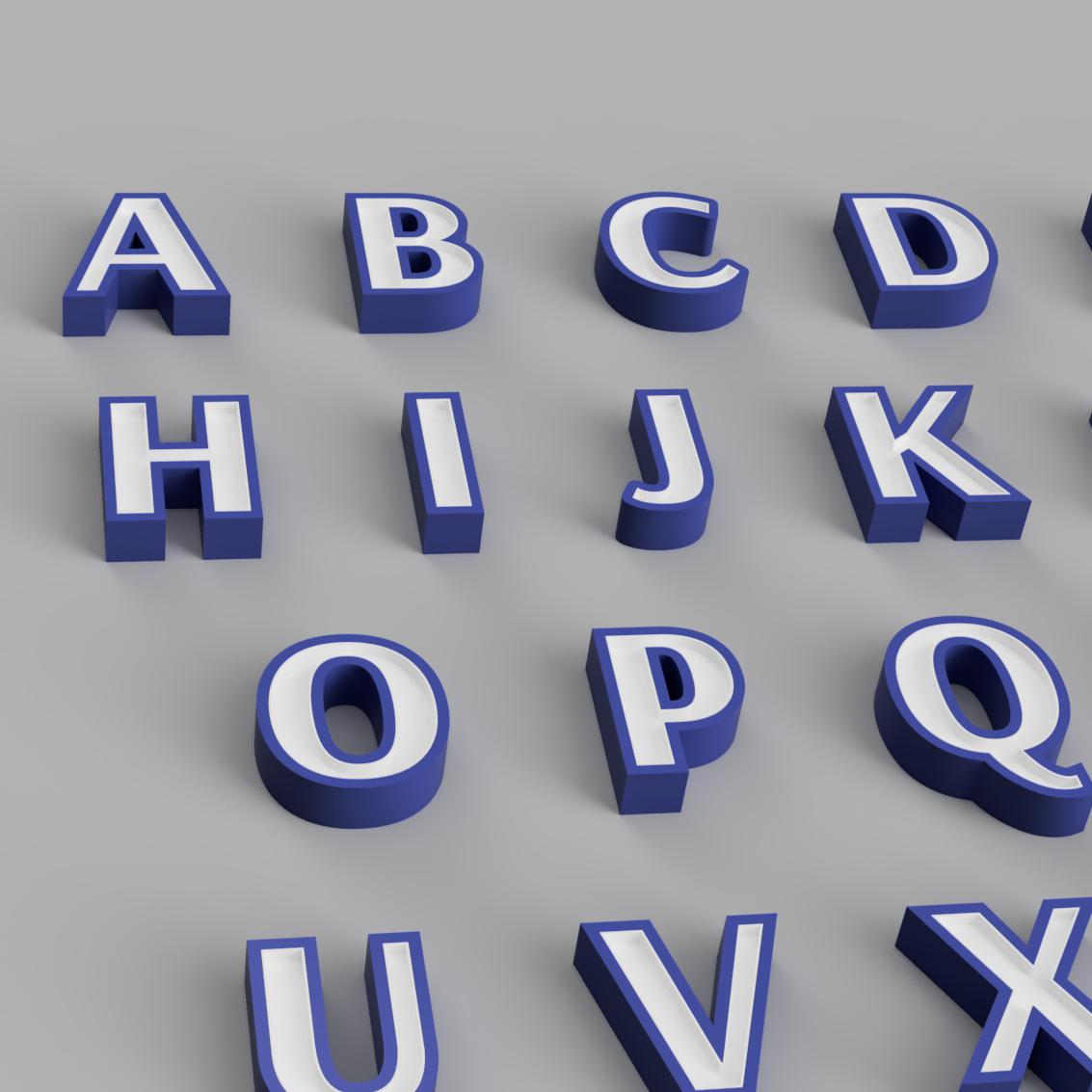 3D file FONT NAMELED - ARSENAL - alphabet - CREATE ALL WORDS IN LED ...