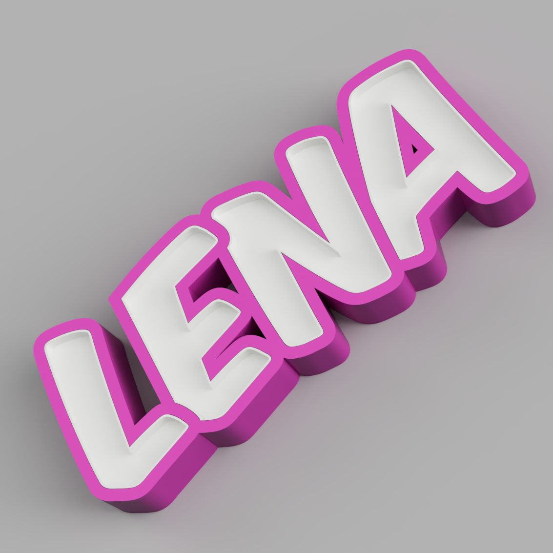 3D file NAMELED LENA - LED LAMP WITH NAME・3D printer model to download ...