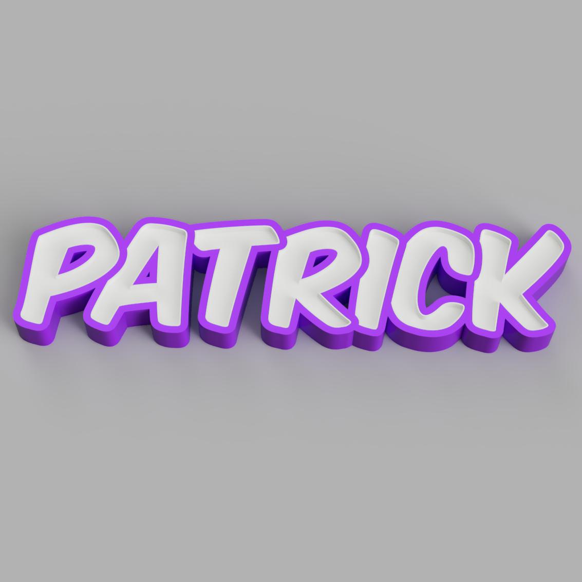 3D file NAMELED PATRICK - LED LAMP WITH NAME・Design to download and 3D ...