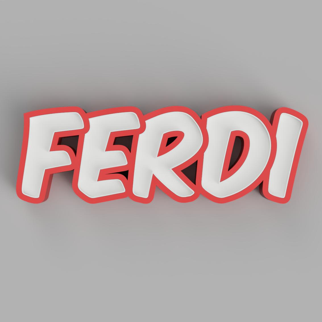 3D file NAMELED FERDI - LED LAMP WITH NAME・3D printer design to ...