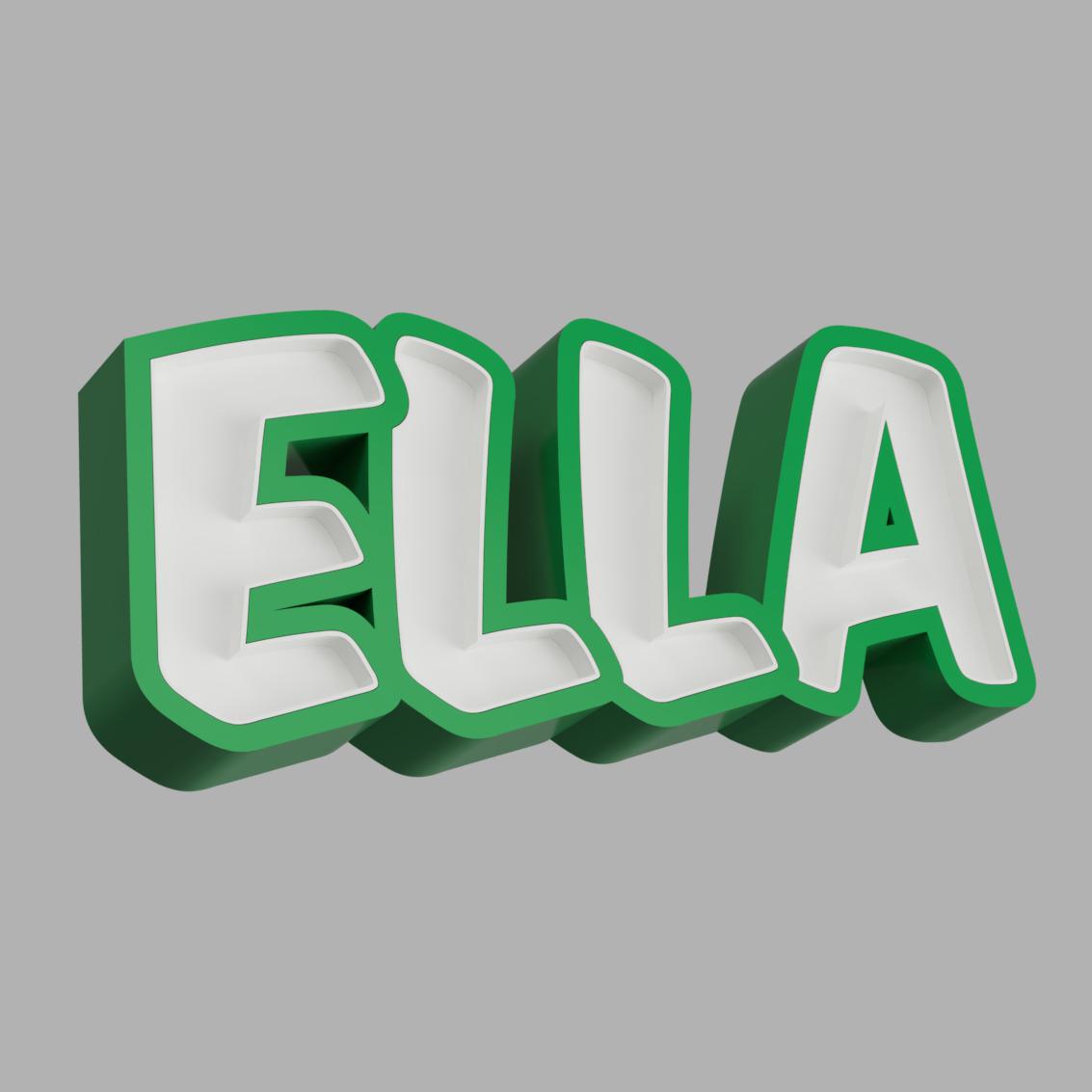 3D file NAMELED ELLA - LED LAMP WITH NAME・Design to download and 3D ...