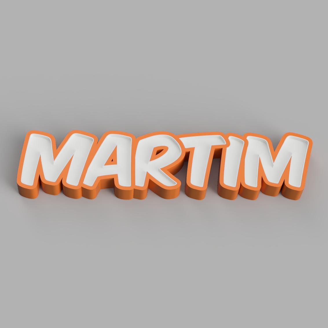 3D file NAMELED MARTIM - LED LAMP WITH NAME 🔦・3D printing model to ...
