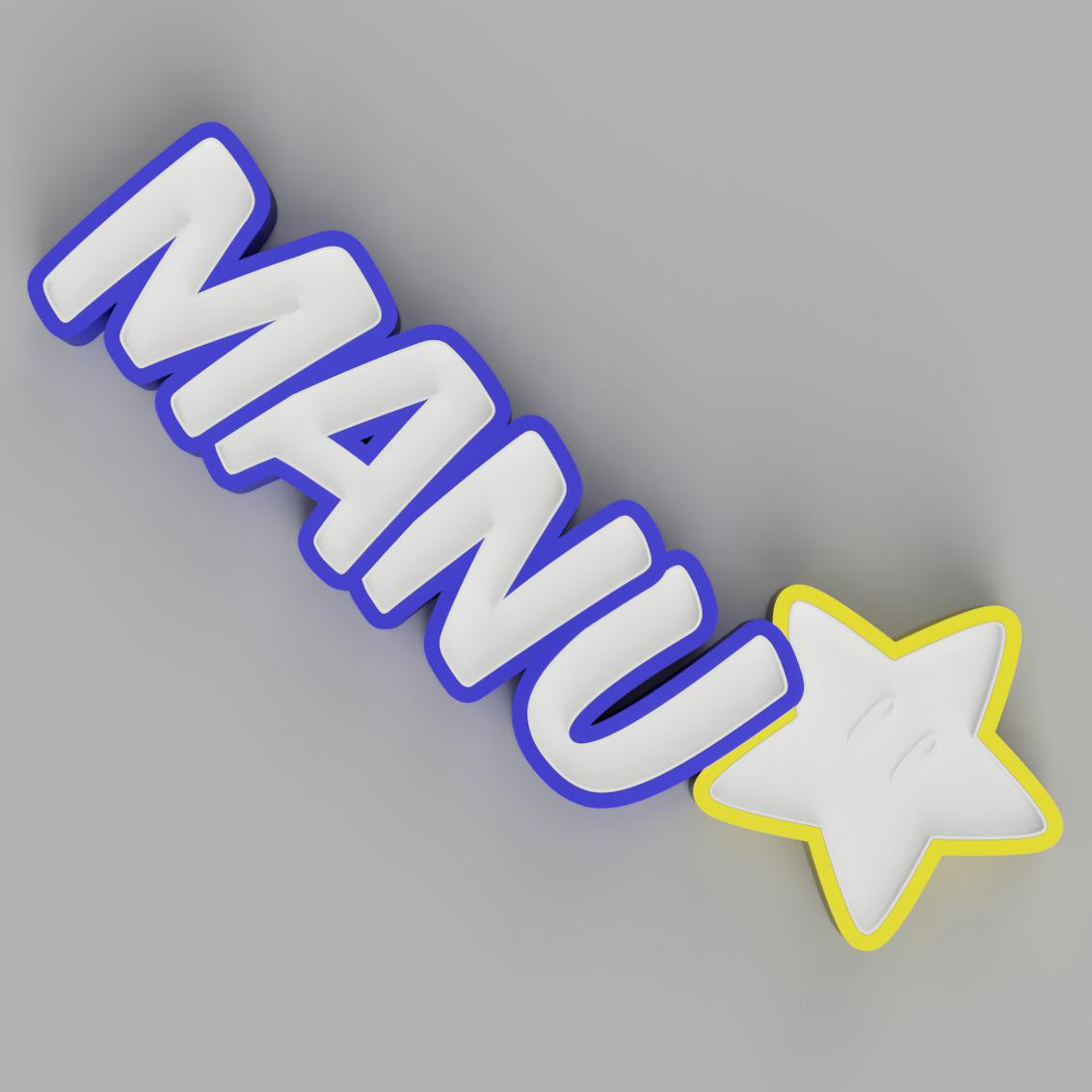 Manu Name Wallpaper 3d
