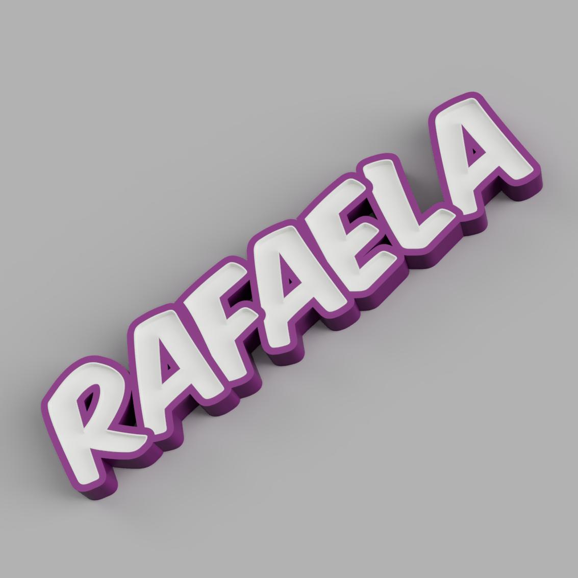 3D file NAMELED RAFAELA - LED LAMP WITH NAME (NAMELED)・3D print design ...