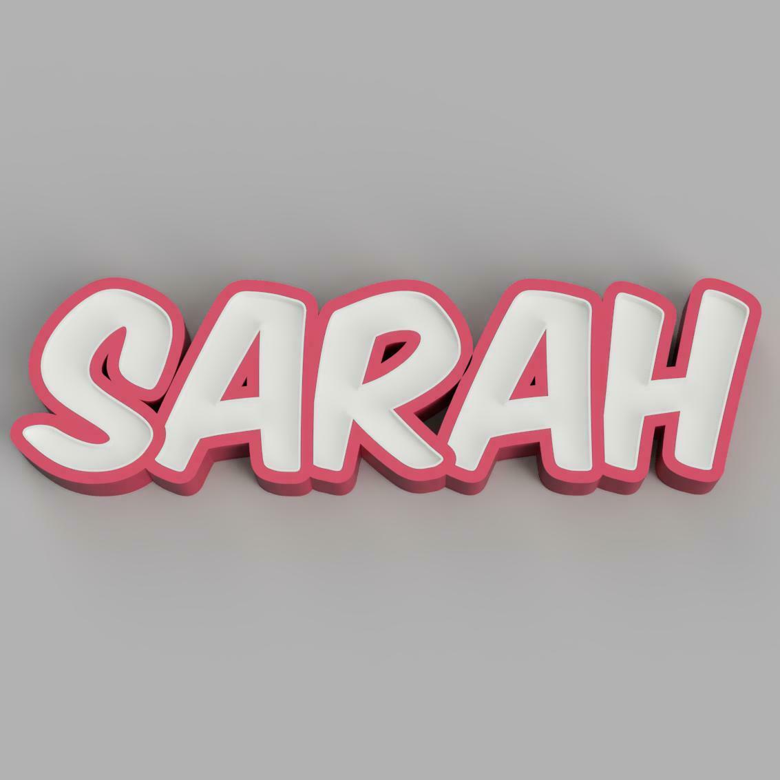 The Name Sarah In Bubble Letters