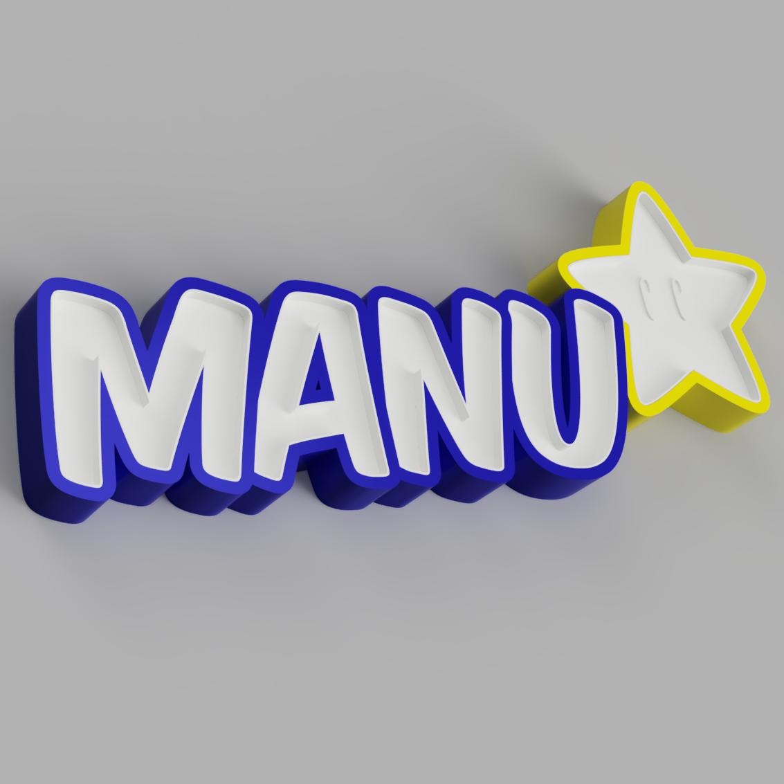 Manu Name Wallpaper 3d
