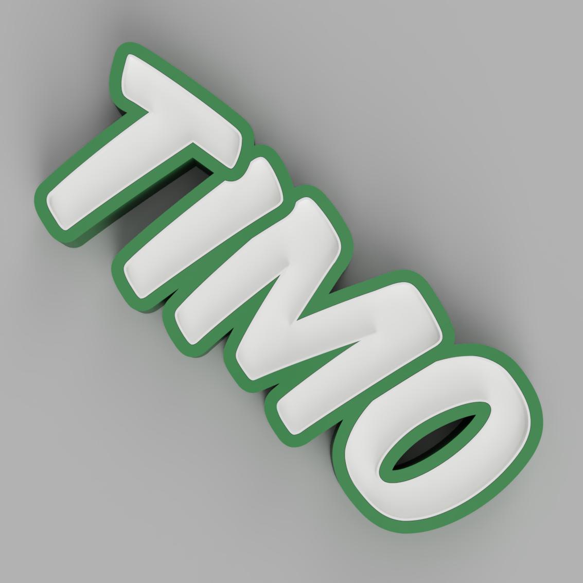 3D file NAMELED TIMO - LED LAMP WITH NAME 🔦・3D printer design to download・Cults